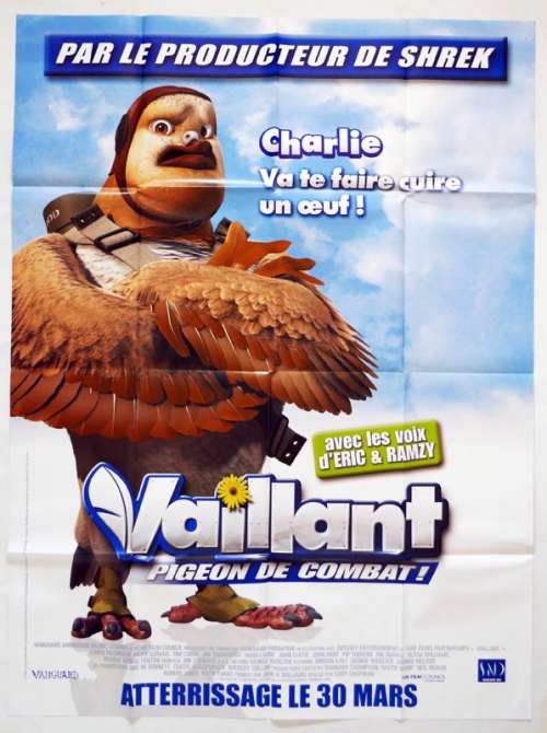 Affiche de cinéma 120 x 160 du film VAILLANT, PIGEON DE COMBAT (VISUEL ...