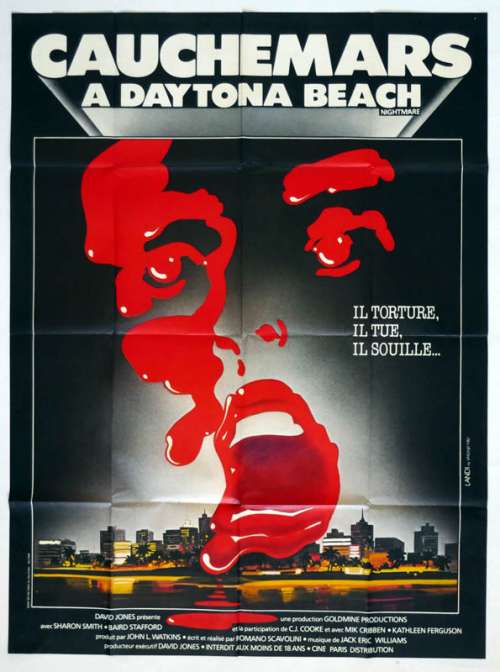 Affiche de cinéma 120 x 160 du film CAUCHEMARS À DAYTONA BEACH (1981)