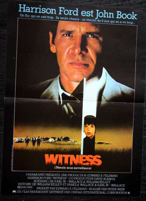 23" x 16" movie poster from WITNESS (1985)