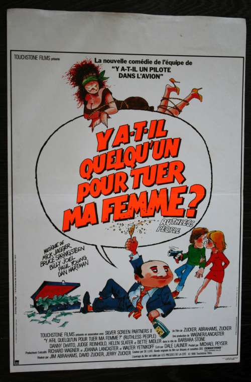 23" x 16" movie poster from RUTHLESS PEOPLE (1986)