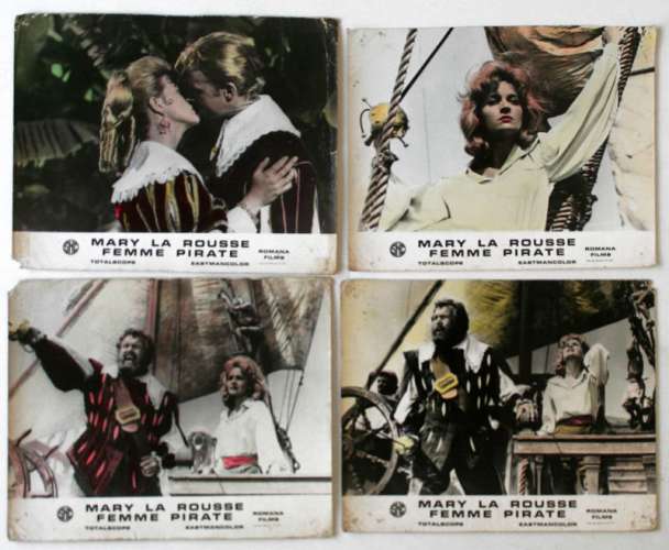 10 photos d'exploitation du film MARY LA ROUSSE FEMME PIRATE (1961)