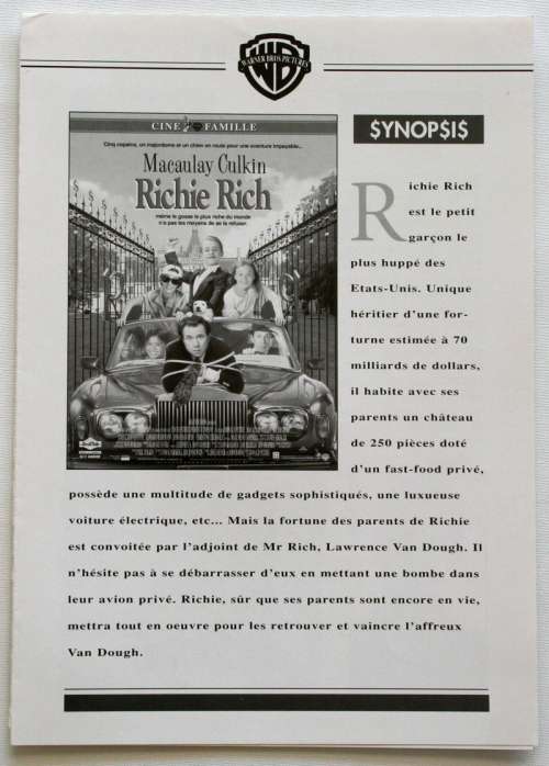 Synopsis From RICHIE RICH 1994 